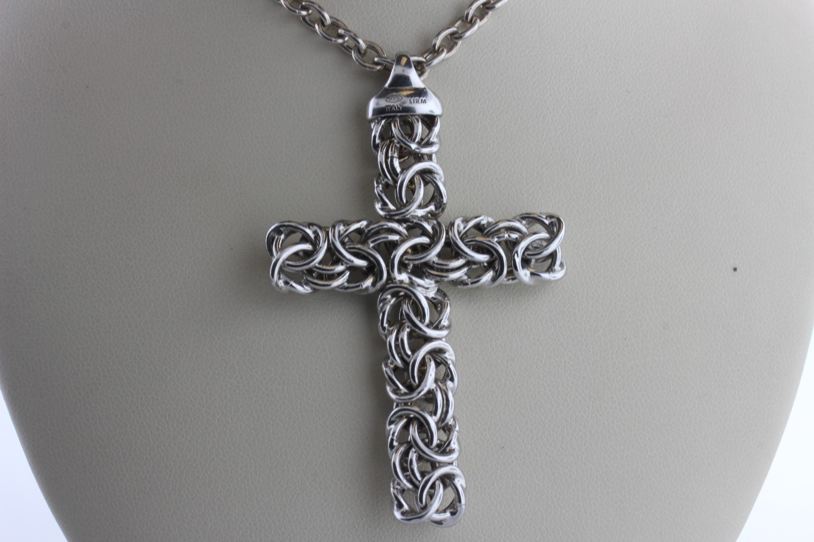 LIRM Italy Sterling Silver 925 Byzantine Style Religious Cross Pendant ...