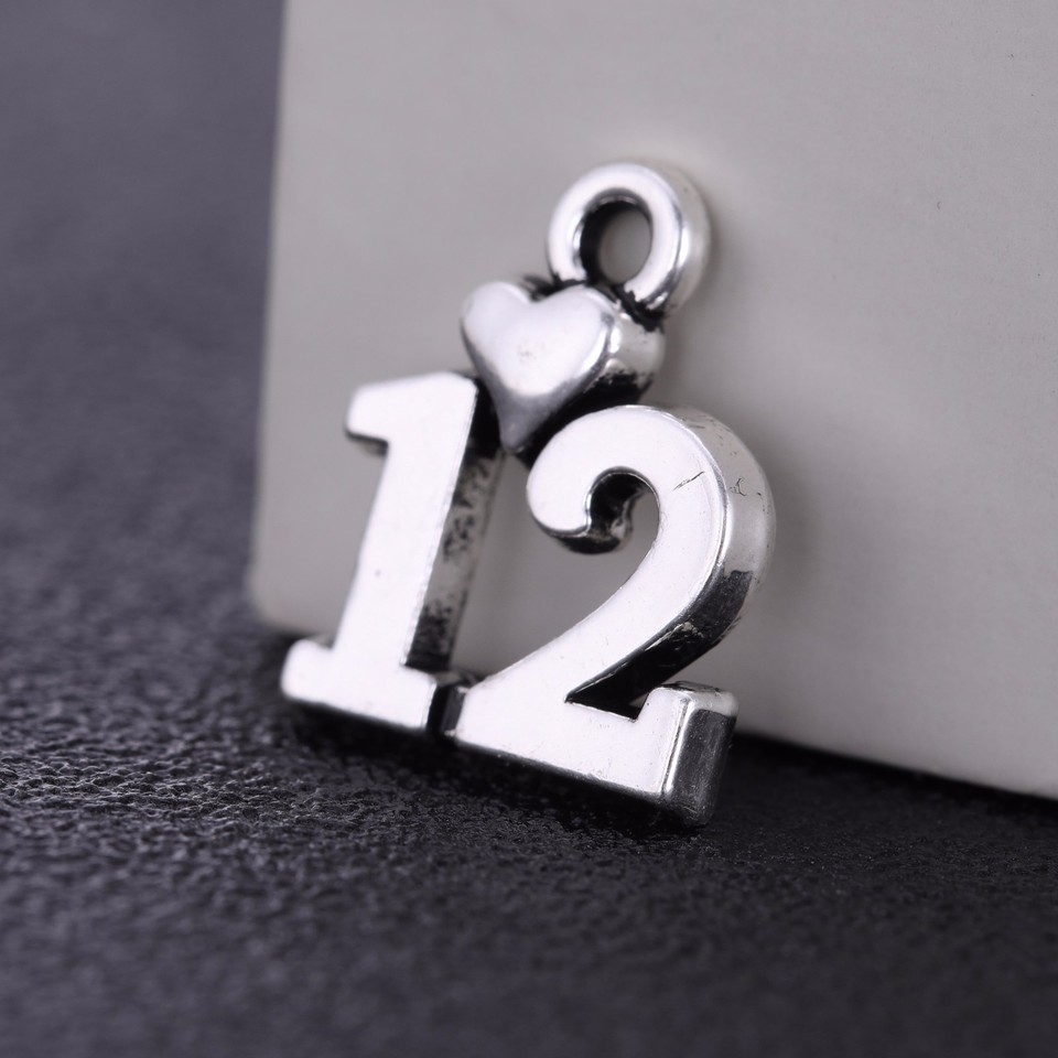 Hot20pcs Antique Heart Shape Love Number 10 11 12 Birthday ...