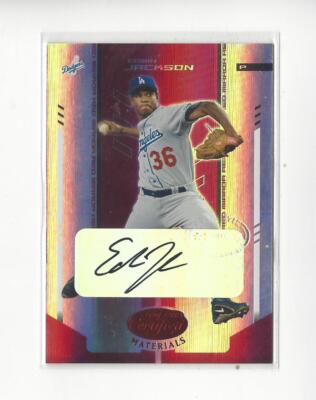 2004 Leaf Certified Mirror Red #57 Edwin Jackson AUTOGRAPH Dodgers /250 ...