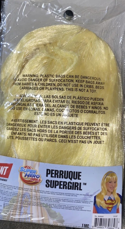 Superhero Wig DC Comics Supergirl Wig | eBay