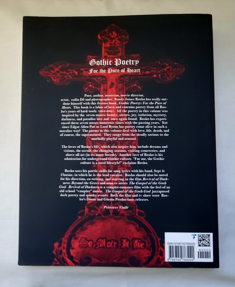Gothic Poetry For the Pure of Heart by Randy Rosko 2021 Dark Goth ...