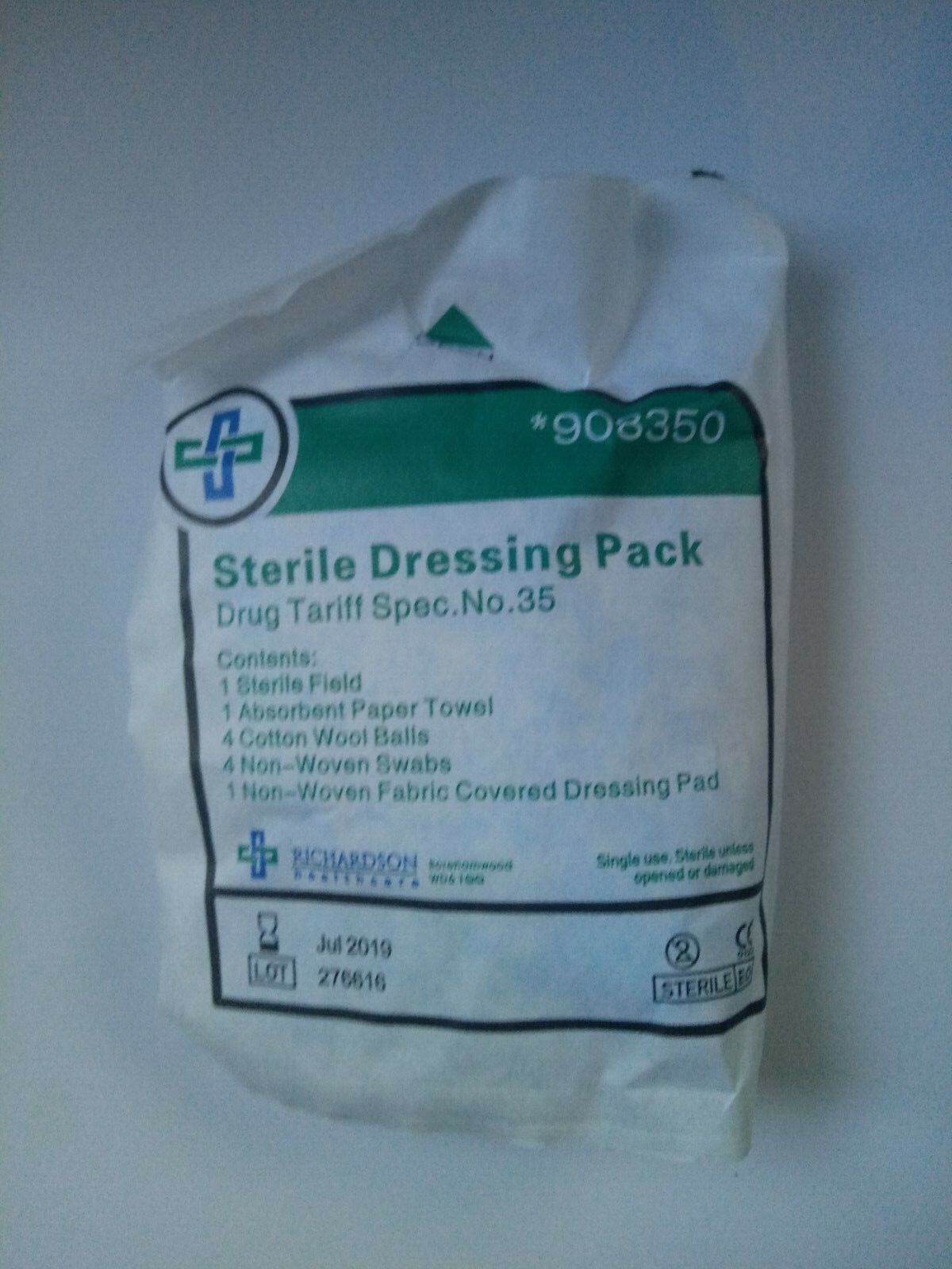 Richardson healthcare Sterile dressing pack spec.no. 35 BBE 2019 | eBay UK
