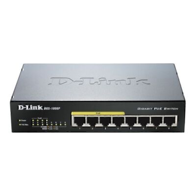 D-Link 8-Port Gigabit Unmanaged Desktop PoE Switch DGS-1008P ...