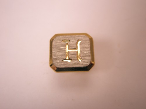 H Monogram Initial Letter Vintage Tie Tack Lapel Pin heath henry hank ...