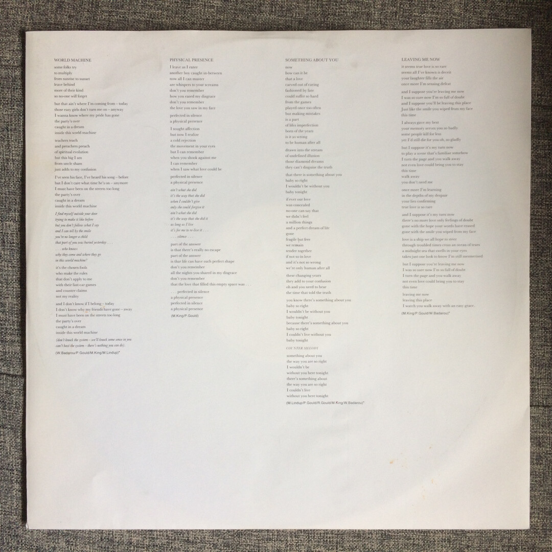 Level 42 ‎- World Machine. 12" Vinyl Album LP. Polydor 1985. VGC + Hype ...