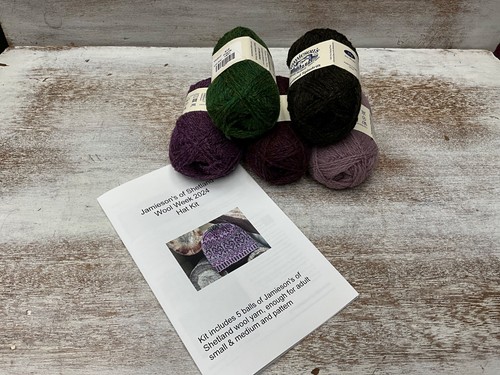 2024 Shetland Wool Week Hat KIT Jamieson of Shetland spindrift ...