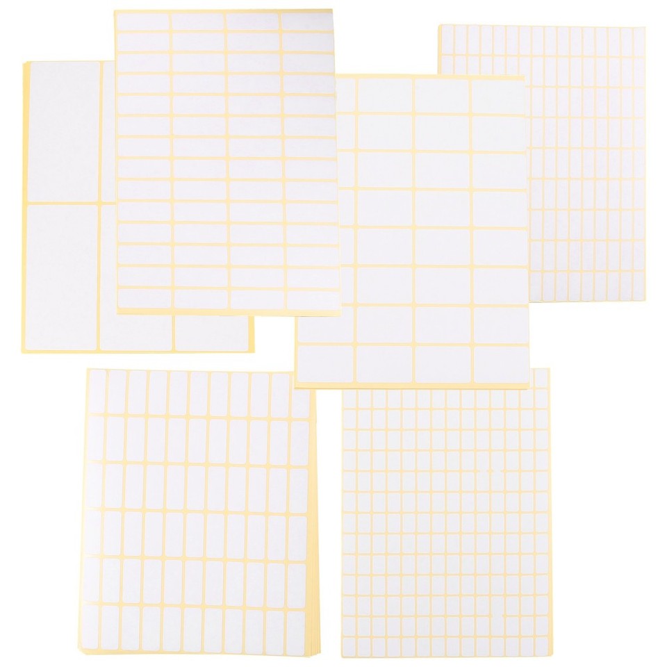 36 Sheets Blank Name Stickers Classification Marking Tapes Self ...