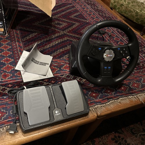 Logitech Nascar Racing Steering Wheel & Pedals for PS2 (Playstation 2 ...
