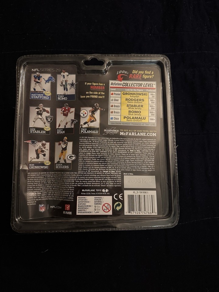McFarlane Toys NFL Series 29 Tony Romo Action Figure Boxed with Helmet ...