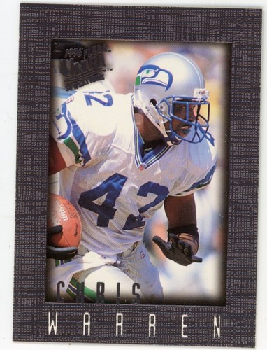 1996 Fleer Ultra Sensations Pewter Chris Warren #96 FOOTBALL | eBay