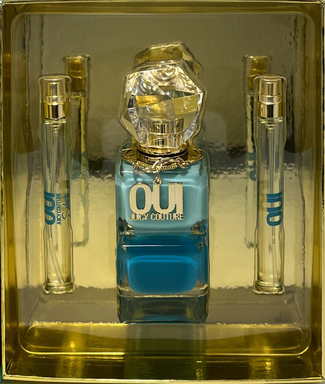 JUICY COUTURE OUI SPLASH 3 PCS GIFT SET FOR WOMEN EDP SPRAY 3.4 Oz, 0. ...