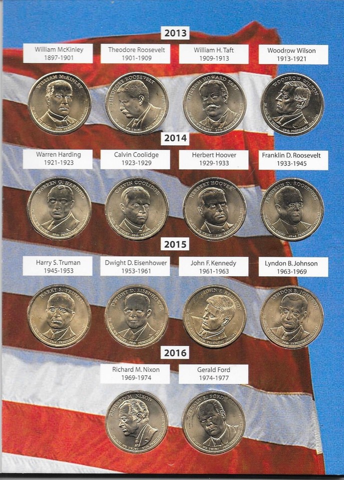 COMPLETE SET UNCIRCULATED PRESIDENTIAL $ DOLLAR COLLECTION 2007 to 2016 ...