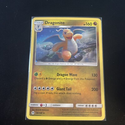 Dragonite 96/149 Sun & Moon 2017 COSMOS HOLO RARE Pokemon TCG Card - NM ...