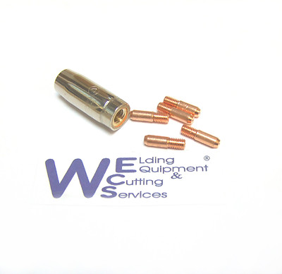 Sureweld Monomig 101 - 121 - 131 Shroud / Nozzle and 5 Contact Tips ...
