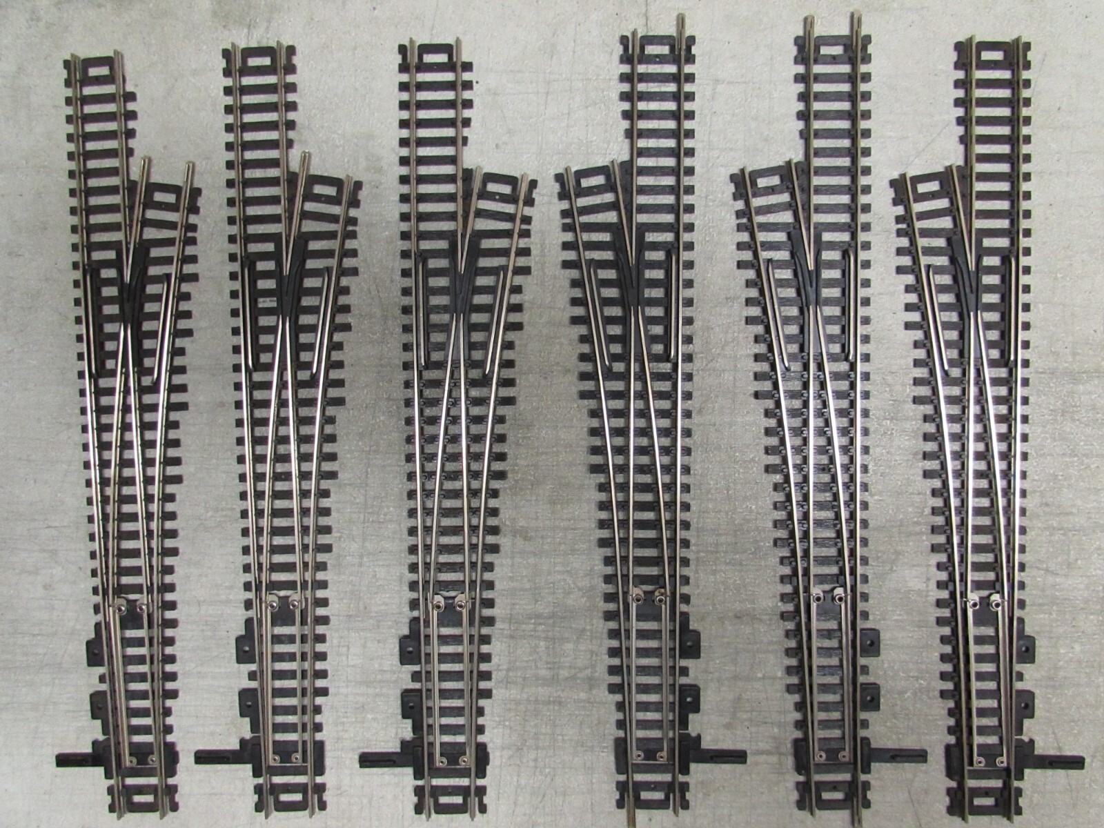 6 ATLAS NICKLE/SILVER #6 CUSTOM-LINE SWITCH TURNOUTS HO SCALE (LOT 626 ...