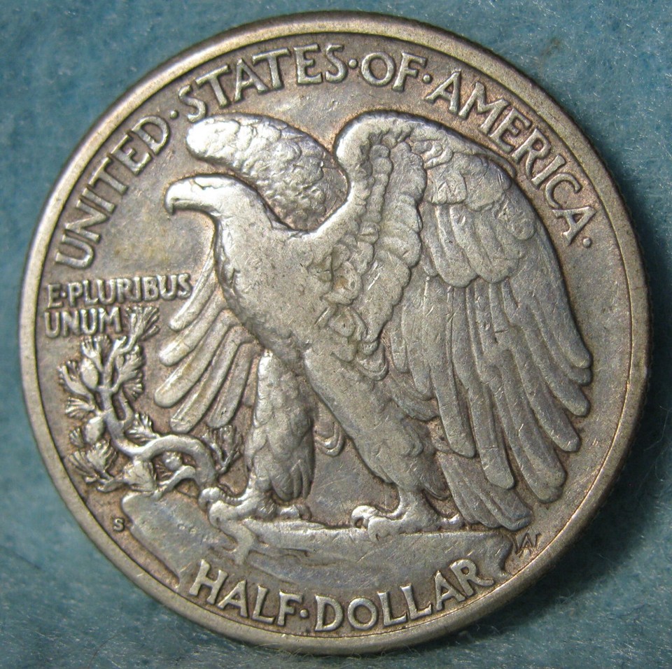 1933-S Walking Liberty Silver Half Dollar High Grade Old US Coin #567 ...