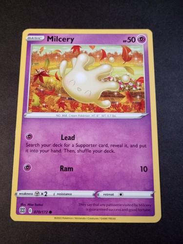Pokemon Brilliant Stars Milcery Common Card 070/172 NM | eBay