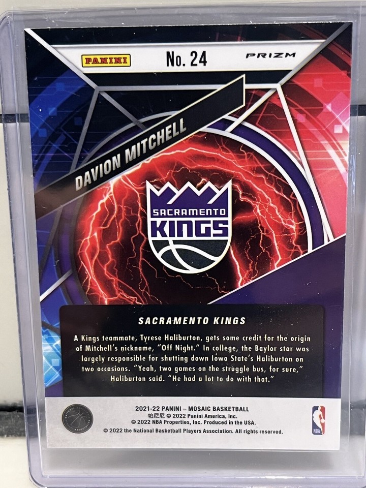 2021-22 Panini Mosaic Davion Mitchell #24 Rookie Overdrive Prizm Holo ...