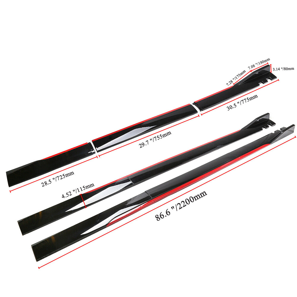 For Genesis G70 G80 GV70 GV80 Glossy Side Skirts Body Kit Splitter ...