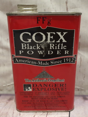 ORIGINAL Vintage Goex Black Powder FFg Tin Can - Empty | eBay
