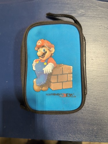 Super Mario Nintendo DS Lite Carrying Case Travel Bag Pouch Black Blue ...