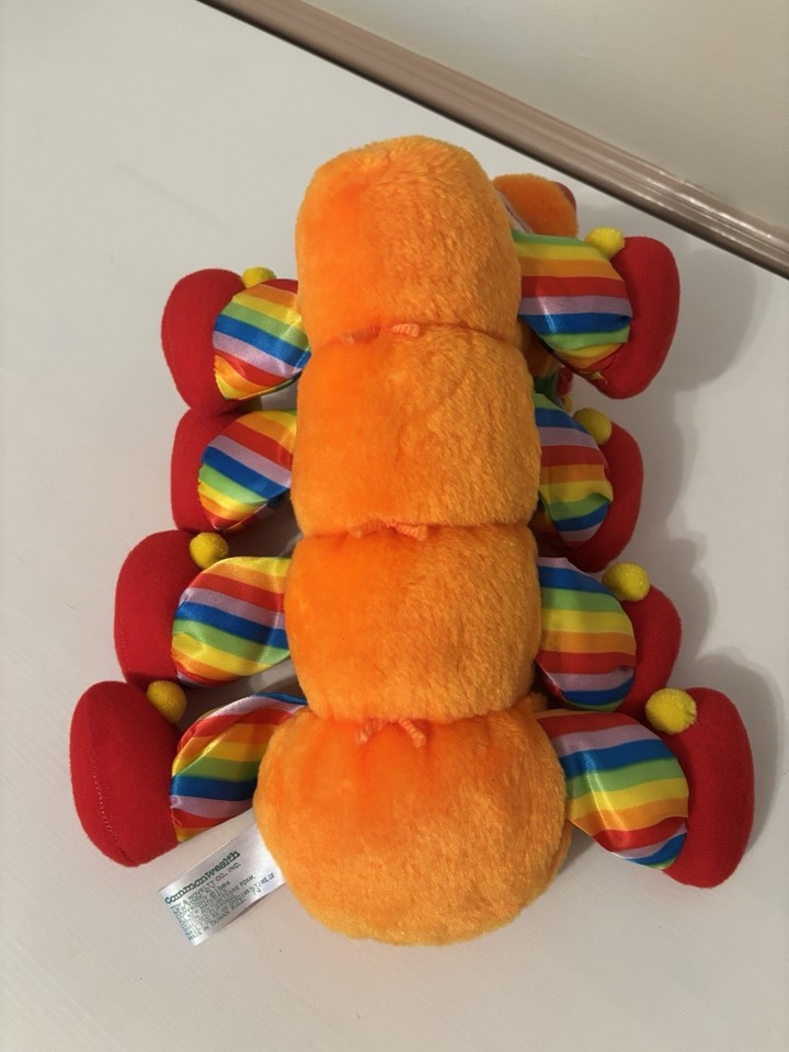 1984 Commonwealth Lots a Lots a leggggggs Orange Clown 11” Plush ...
