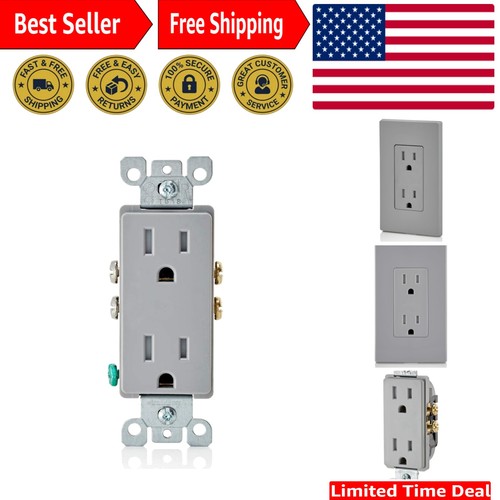 Decora Duplex Electrical Outlet - 15 Amp Tamper-Resistant with Chic ...