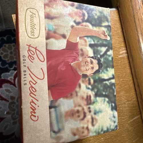 Vintage Lee Trevino Golf Ball Box Faultless Golf Ball 16 balls never ...