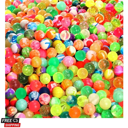 Small Rubber Bouncy Balls for Kids Party Favors, Neon Bouncing Balls ...