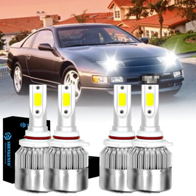 6000K Front LED Headlight Bulbs For Nissan 300ZX 1990-1996 High & Low ...
