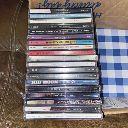 LOT OF 19 ROCK ALTERNATIVE HIP HOP CDS RHCP PUMPKINS GENESIS NAZARETH ...