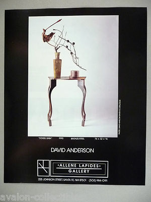 David Anderson Art Gallery Exhibit PRINT AD - 1990 ~~ Foyer Rain | eBay