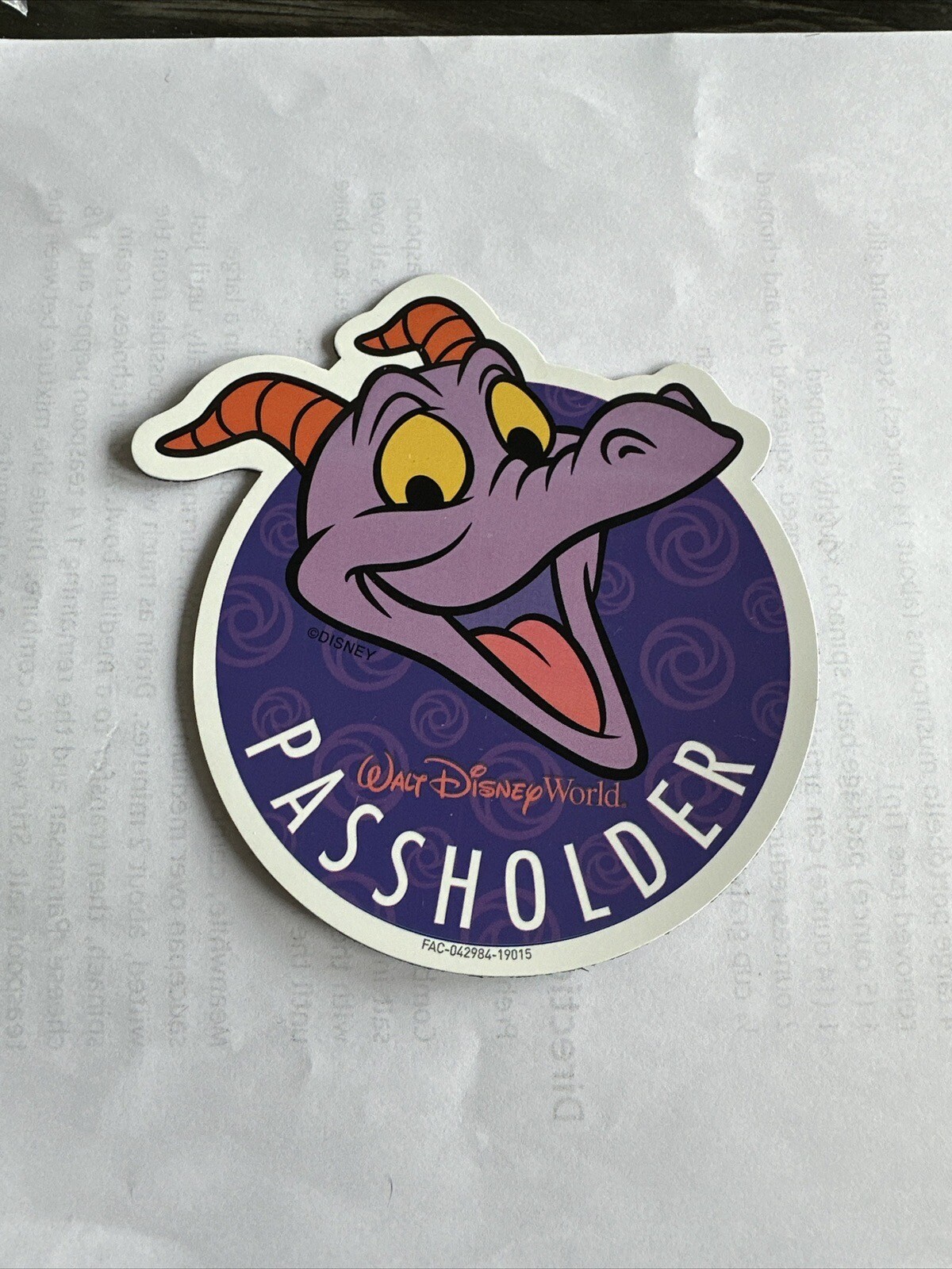 Disney Figment Passholder Magnet 2019 from Festival of Arts Walt Disney ...