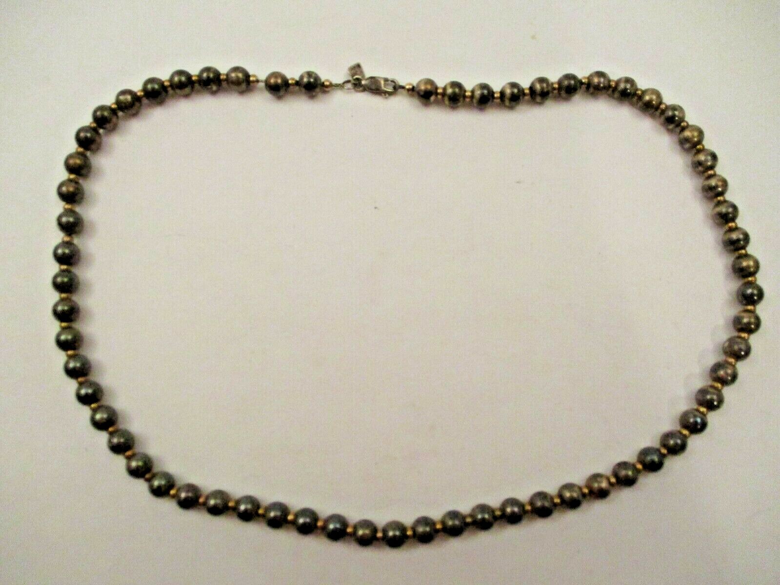Vintage Oroamerica OR 18" Necklace Solid 14K Gold and Sterling Silver ...