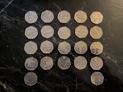 Rare 50p Collectible coins job lot Commonwealth Boxing Shooting ...
