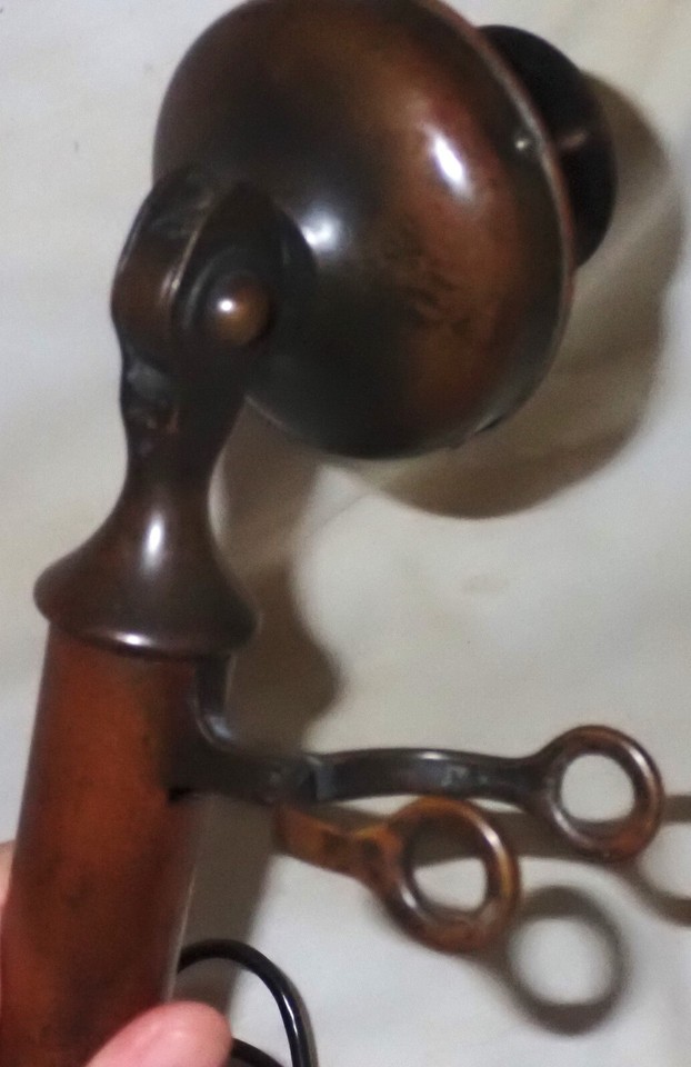 ANTIQUE ROYCROFT ARTS CRAFTS COPPER CANDLESTICK TELEPHONE STICKLEY DIRK ...