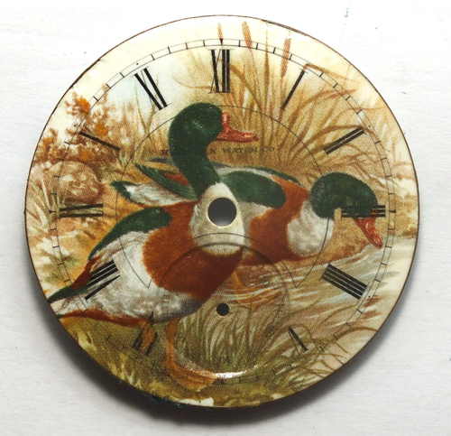 Hampden 18 Size Shelducks Foraging Ducks Pond Pocket Watch Porcelain ...