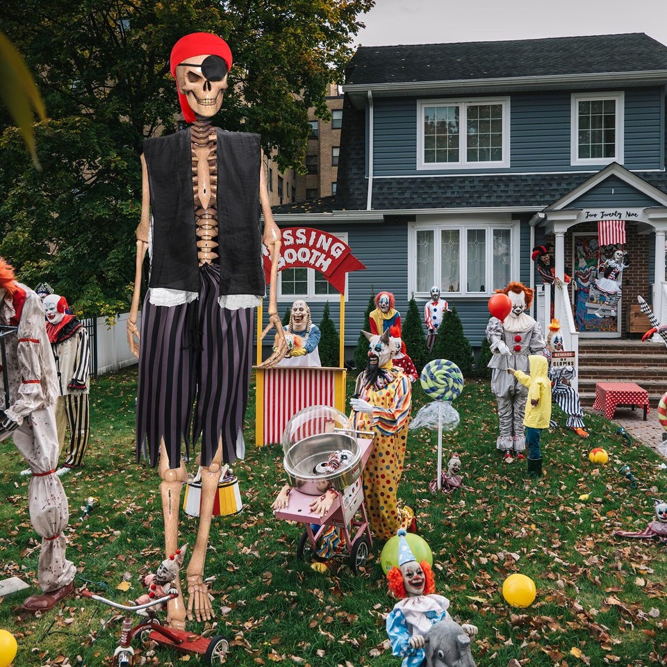 4 Pcs 12 ft Skeleton Accessories Giant Pirate Costume Set Halloween ...