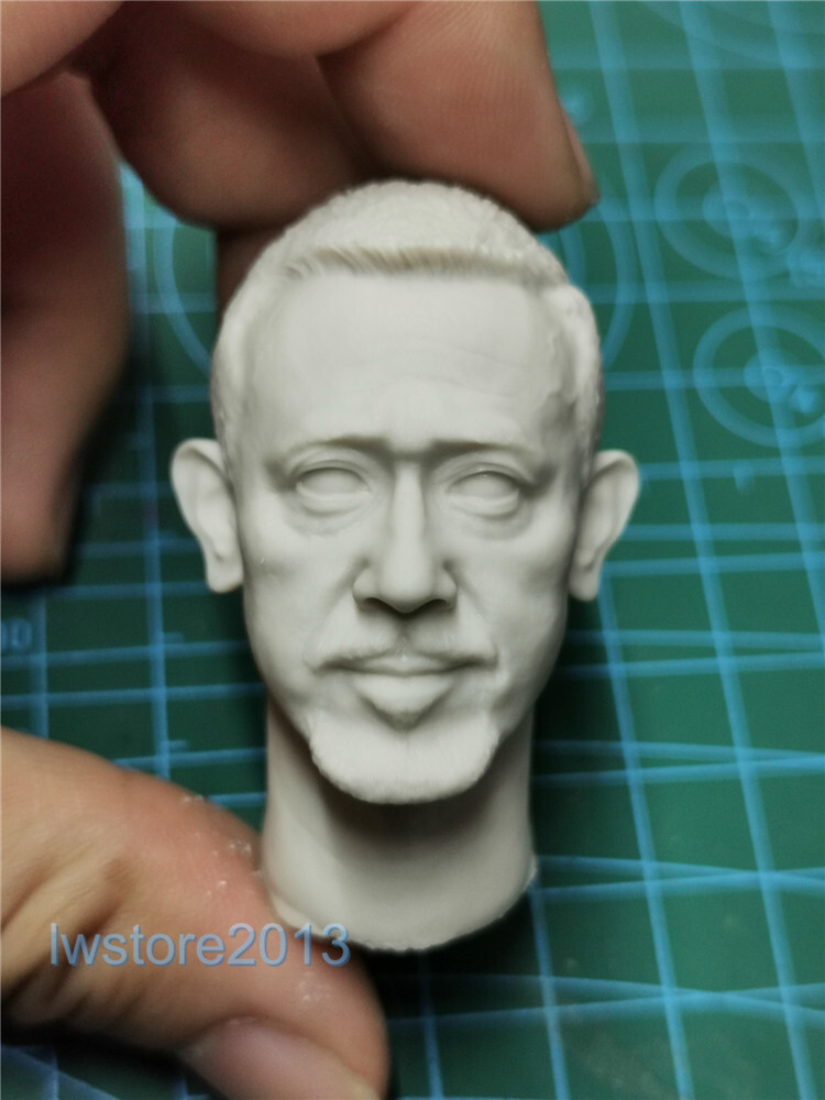 1/12 Asian Jiang Wen Head Sculpt Carved For 6" Male Action Figure Body ...