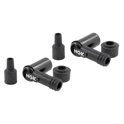 Spark plug connector set NGK 2x LB01F 14mm M4 90° black, 8330 | eBay UK