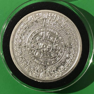 Aztec Mayan Calendar Collectible Coin 1 Troy Oz .999 Fine Silver Round ...