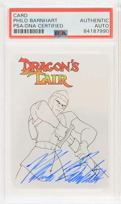 2019 Philo Barnhart Dragon's Lair Signed Animation Cell Trading Card ...
