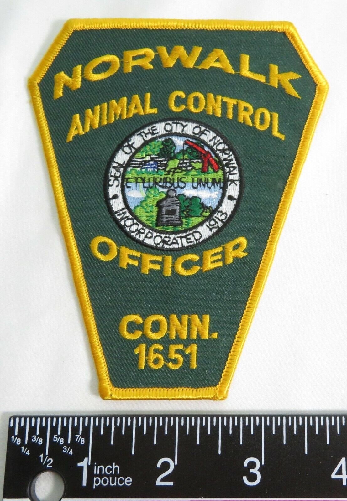 Vintage Norwalk Connecticut Animal Control Officer Embroidered Patch ...