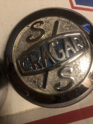 2 Vintage CRAGAR SS center cap Set Cragers Chrome 3 1/4" OD, MAG WHEEL ...