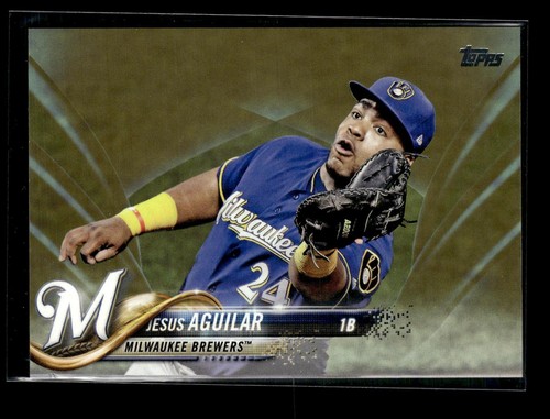 2018 Topps Gold #442 Jesus Aguilar /2018 Milwaukee Brewers | eBay