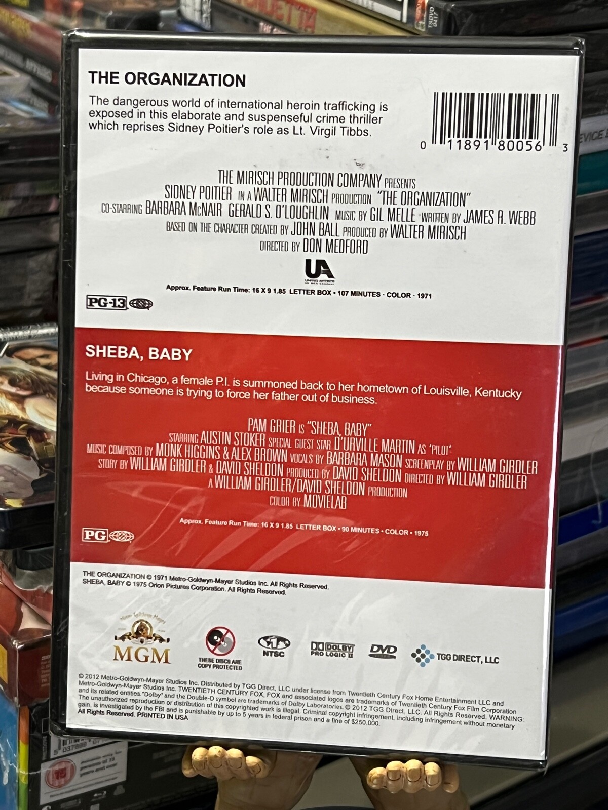 The Organization / Sheba, Baby (DVD) Sidney Poitier, Pam Grier, BRAND ...