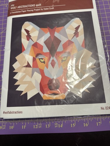 Wolf Foundation Paper Piecing Kit Violet Craft 60x65” Quilt Pattern | eBay