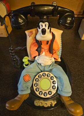 Vintage Disney Goofy's Animated Talking Phone Working | eBay