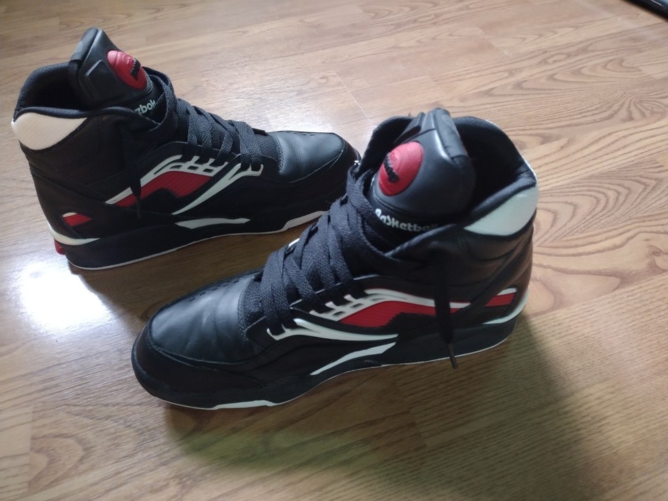 Reebok Twilight Zone Pump High Top Black Red White Men's Retro ...