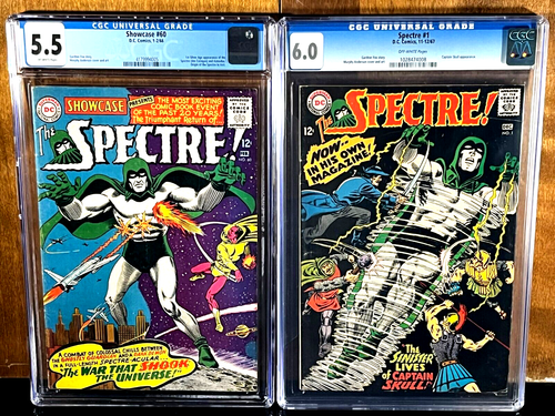First Appearance THE SPECTRE 1 Showcase 60 CGC Lot DC 1966 1967 Silver ...